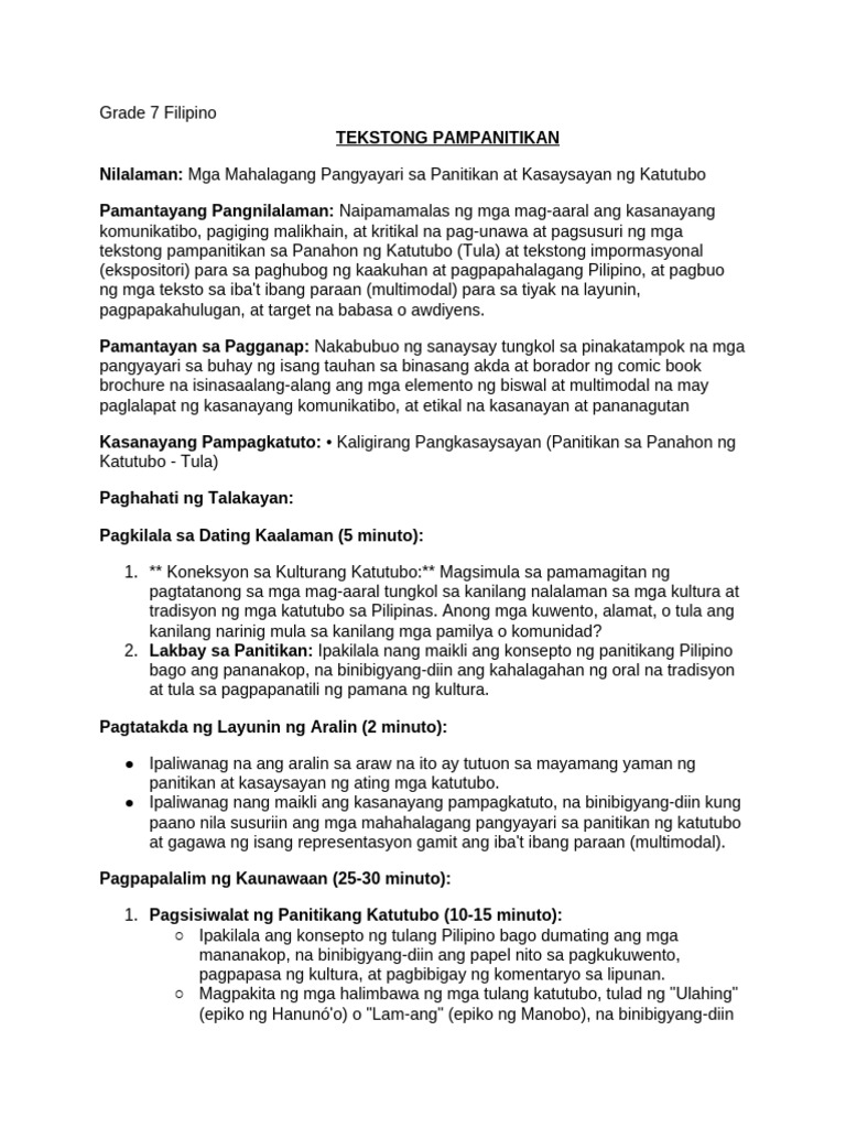 Filipino Grade 7 | PDF