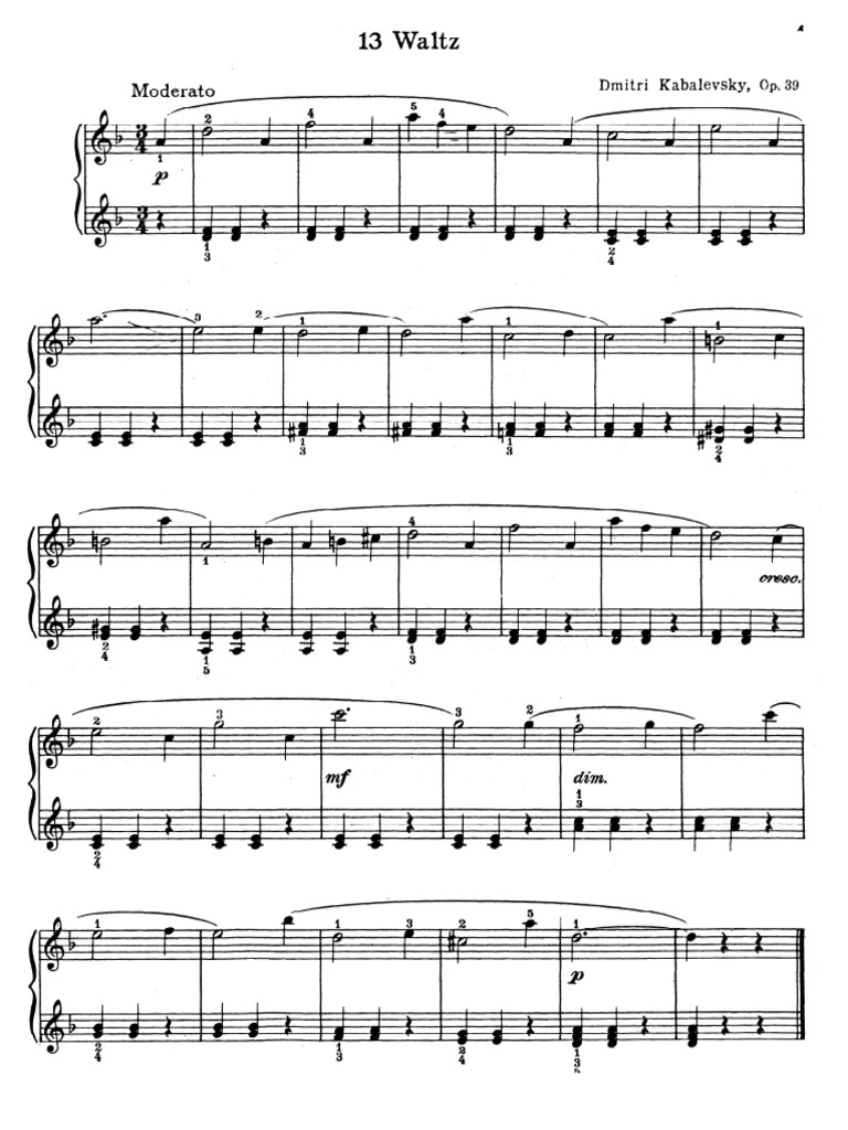 Kabalevsky Op 39 | PDF