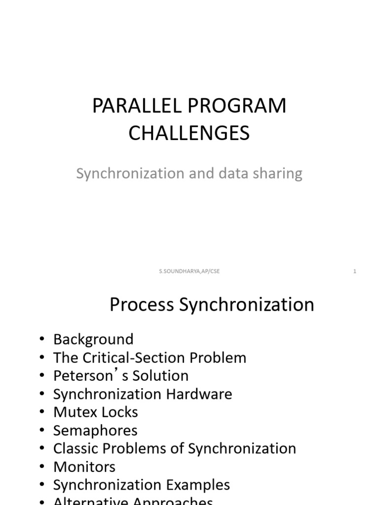 Unit II Sync Data Sharing | PDF | Computing | Computer Architecture