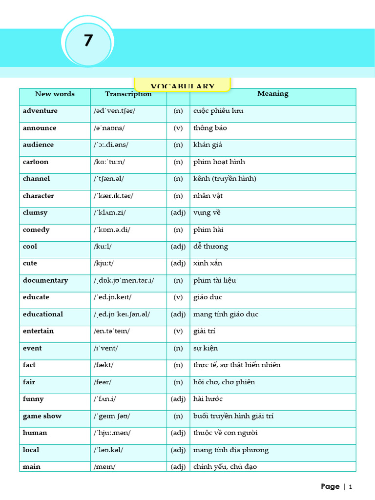 G6 - UNIT 7 Television | PDF