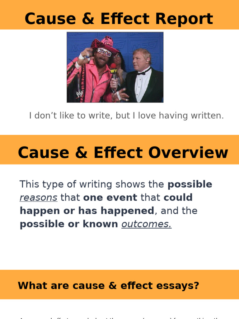 Cause and Effect Writing Guide | PDF