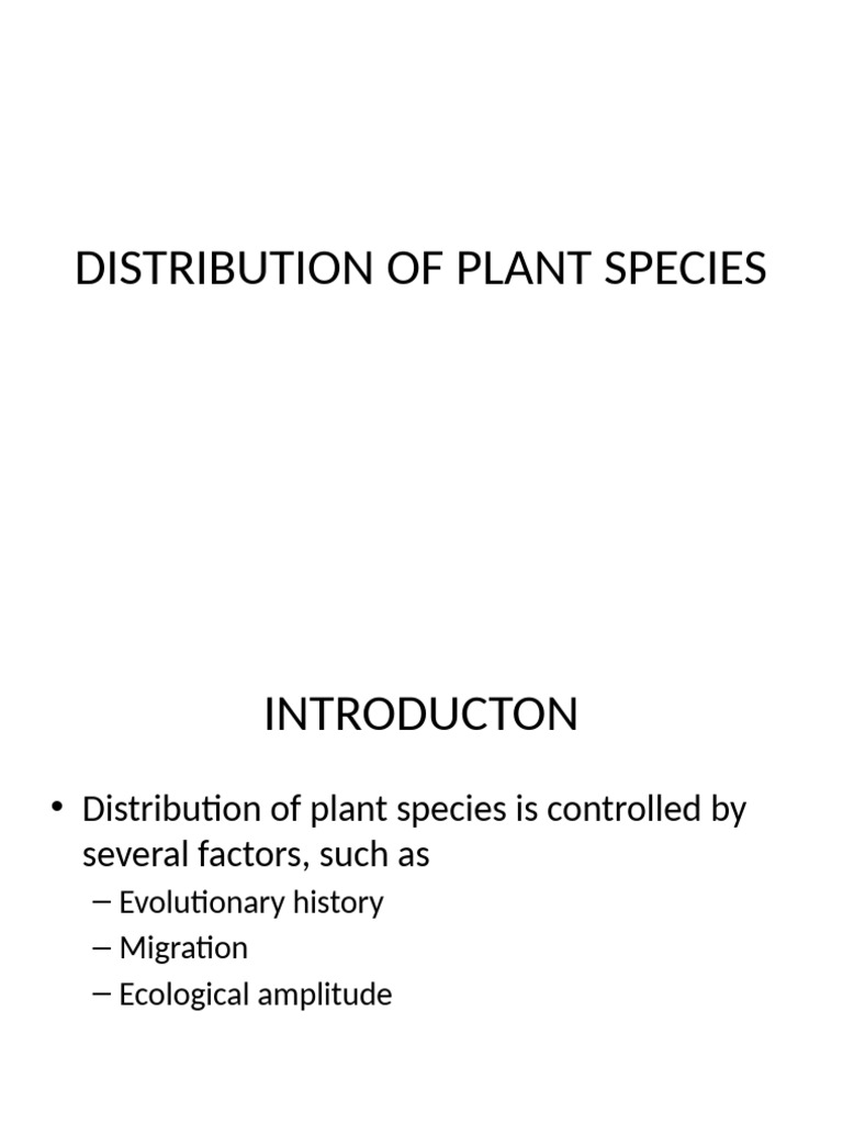 Distribution of Plant Species | PDF | Extinction | Species