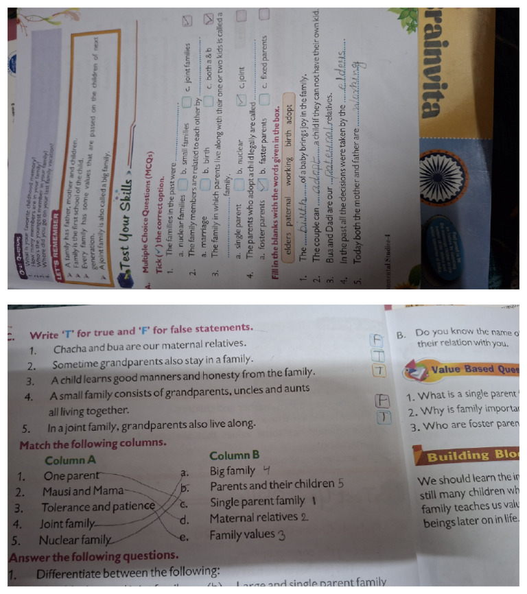 Evs (Ch-1) 4th Class Book Work | PDF