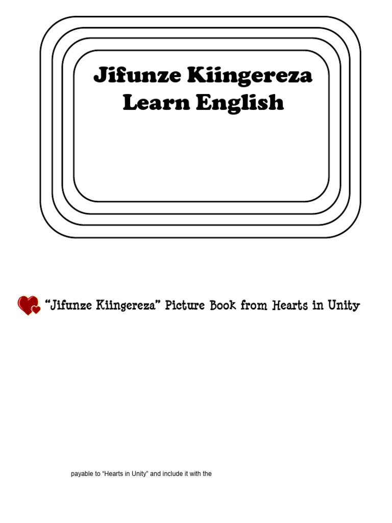 Jifunze Kiingereza Picture Book Guide | PDF