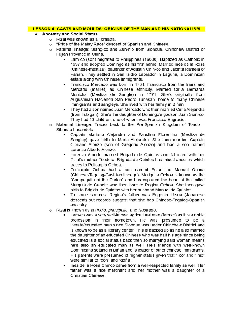 RIZAL Midterm Exam Reviewer Mark Morgan | PDF