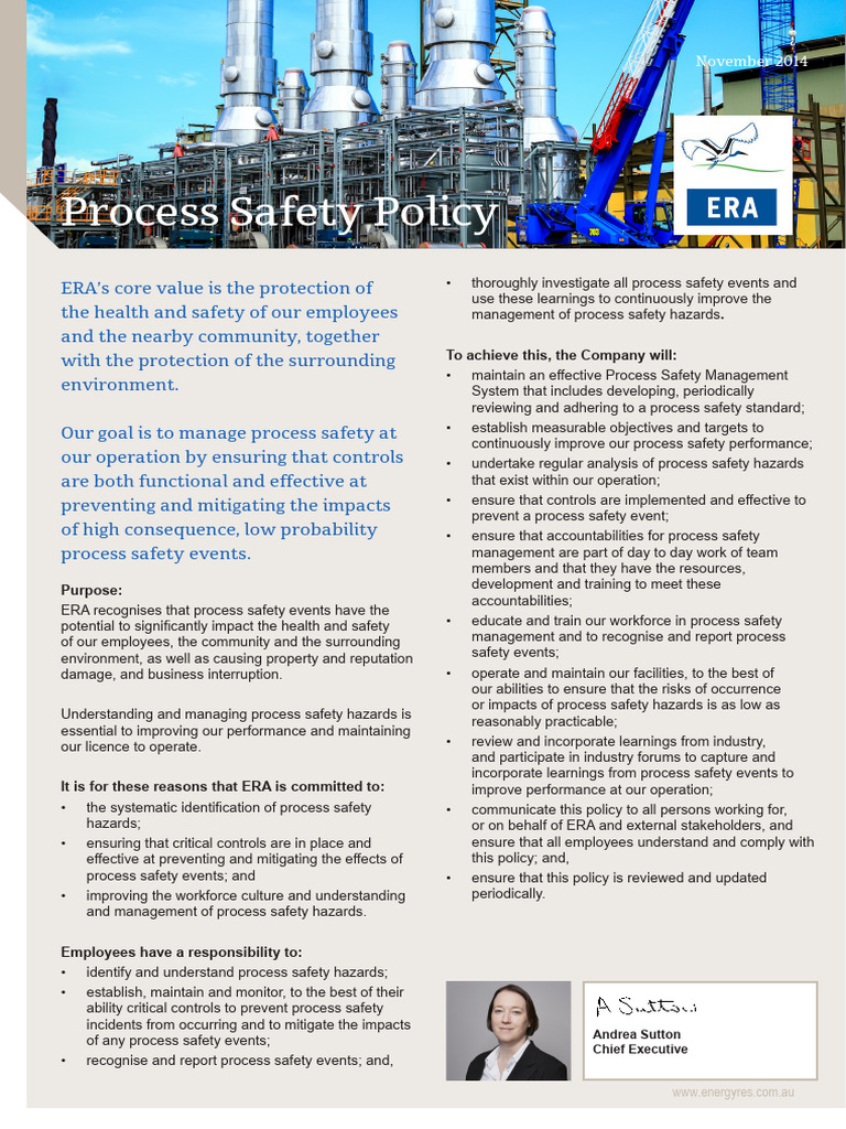 Process Safety Management Commitment | PDF | Safety | Occupational ...