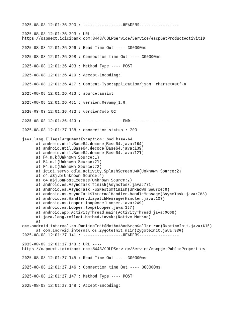2025 08 08 CDLA Log | PDF | Java (Programming Language) | Computer Programming