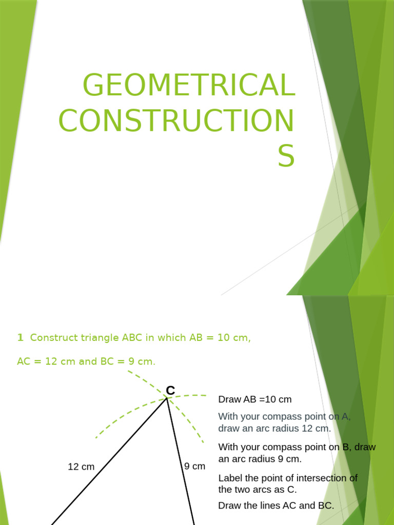 Geometrical Constructions Guide | PDF | Perpendicular | Trigonometry