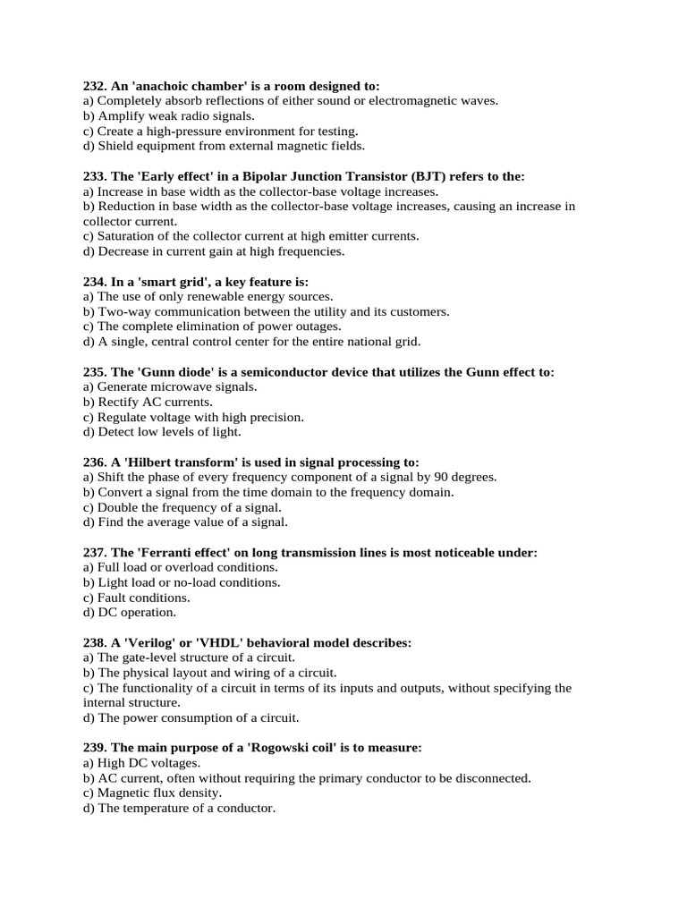 MCQ List EEE | PDF | Bipolar Junction Transistor | Analog To Digital ...