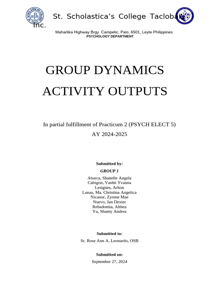 Group Dynamics Activities for Youth | PDF | Emotions | Lord's Prayer