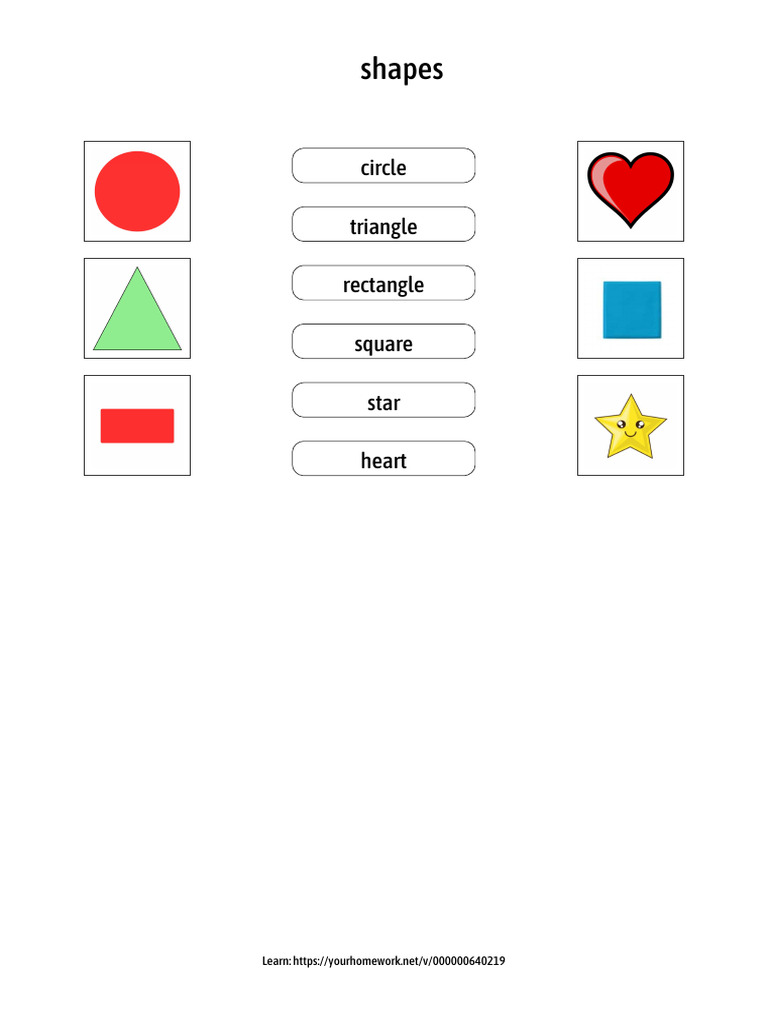 Shapes: Circle, Triangle, Rectangle, Square | PDF