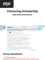 Chevening Scholarship: Sample Chevening Application Essay | PDF ...