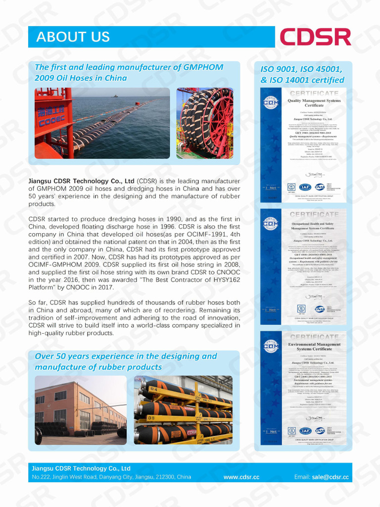 CDSR Brochure GMPHOM 2009 Oil Hoses V3dl | PDF