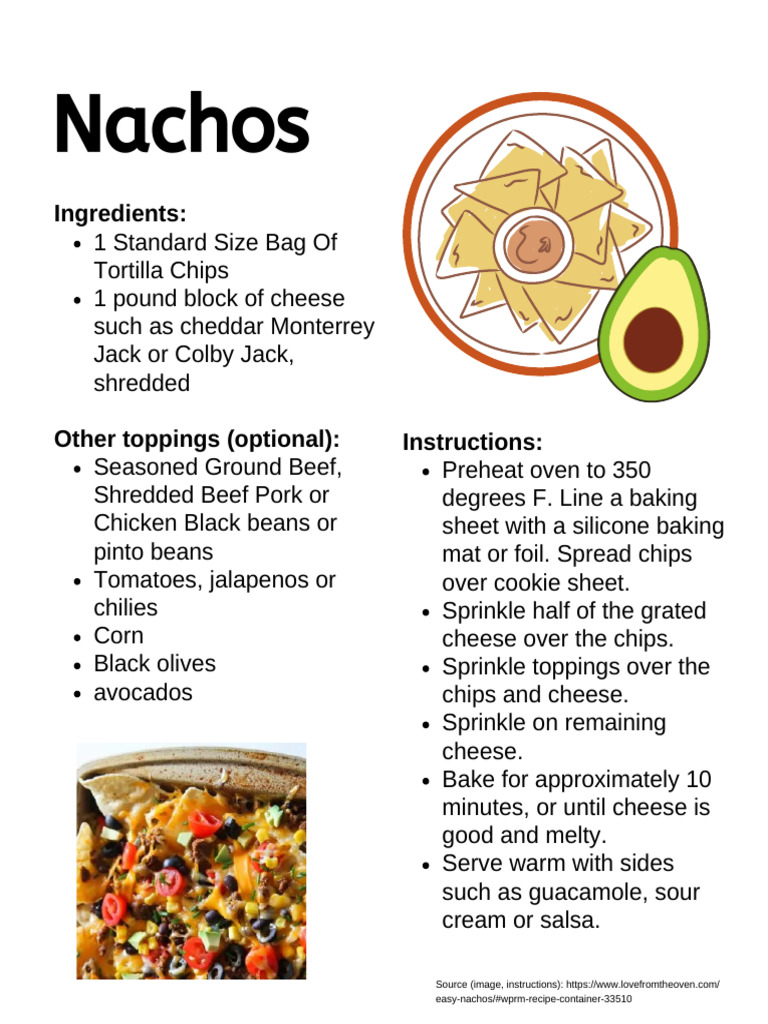 Nachos Recipe | PDF