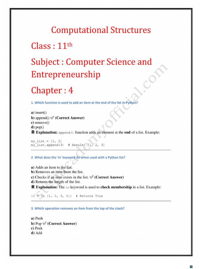 Class 11 Computer CH 4 PDF 1 | PDF
