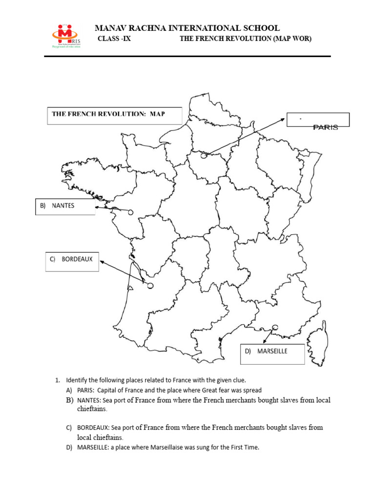 The French Revolution Map Work . | PDF
