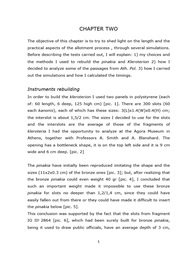 KLEROTERION. Simulation of The Allotment | PDF | Ancient Greece ...