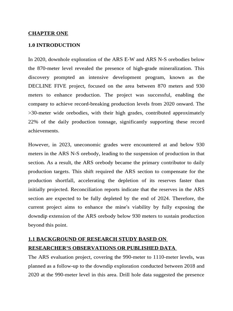 ARS Orebody Evaluation and Mining Insights | PDF | Mining | Ore