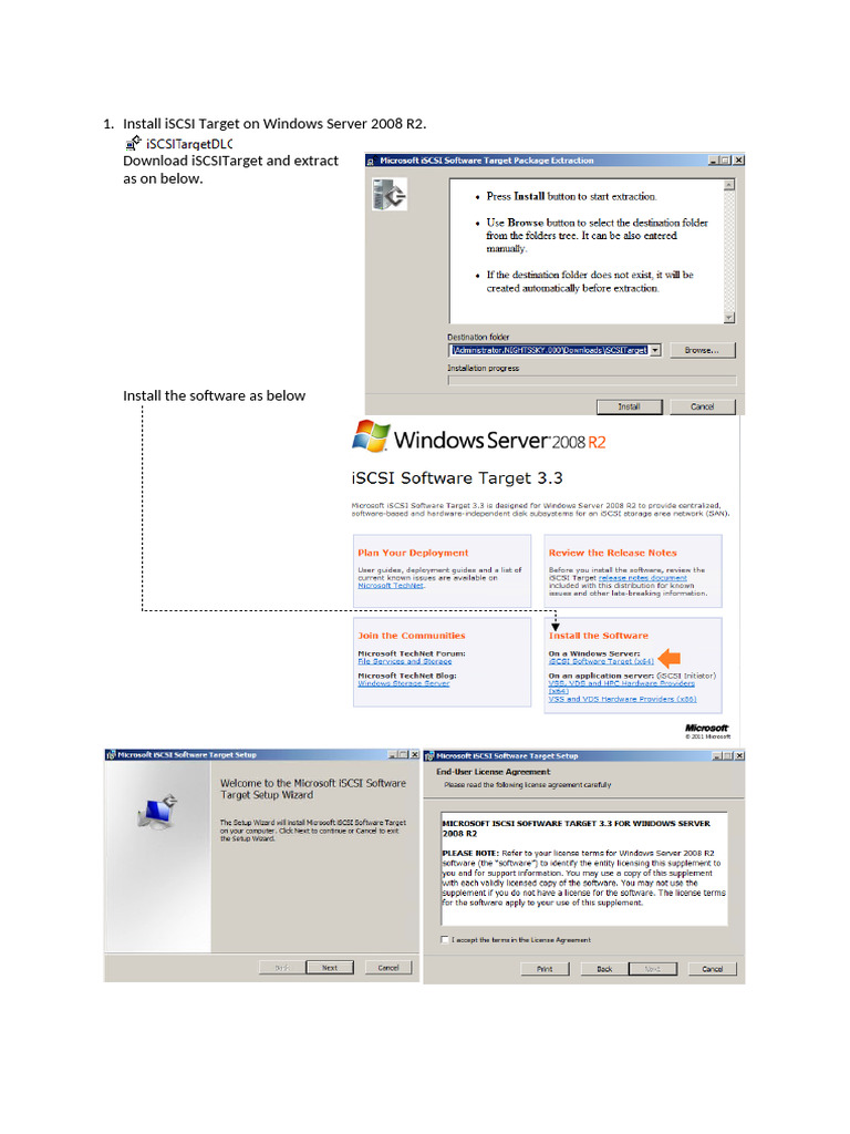 iSCSI Initator Lab Setup For Cluster | PDF | Computer Cluster | Computer Network