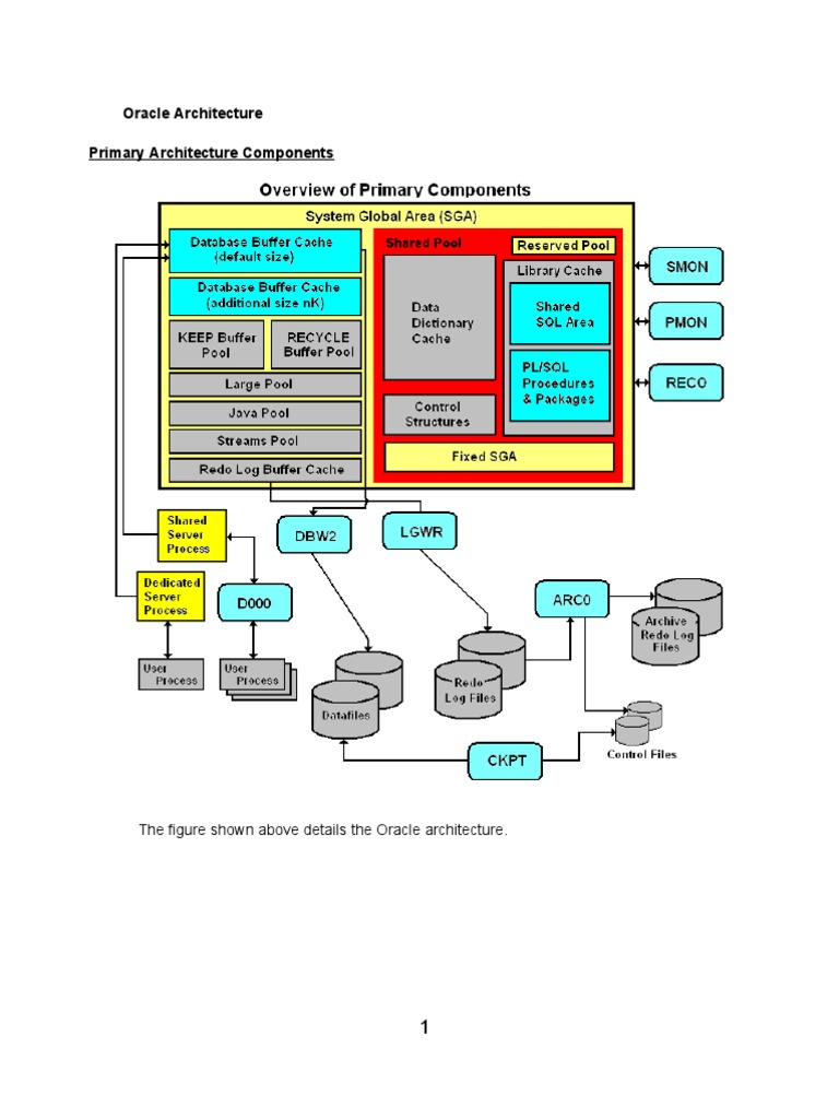 Oracle Instance Architecture | PDF | Oracle Database | Cache (Computing)