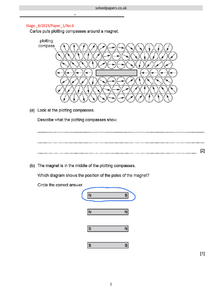 Physics Answer Key: Magnets & Electromagnets | PDF