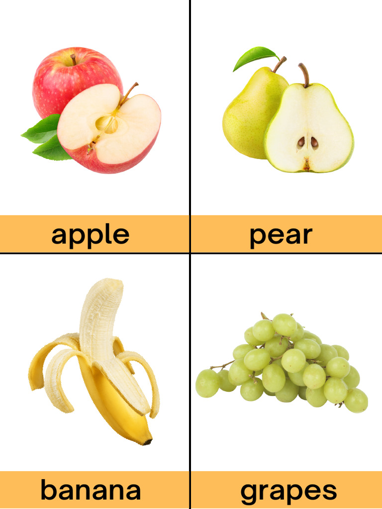 Fruit Flashcards For Toddlers | PDF