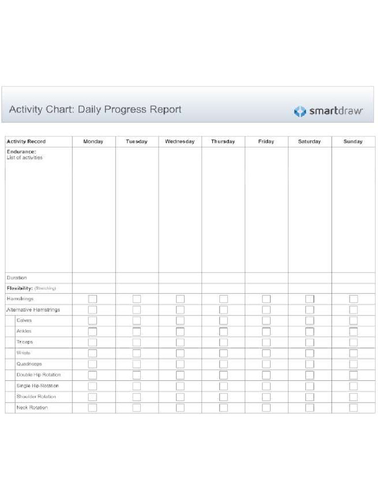 Physical Activity Chart Template | PDF
