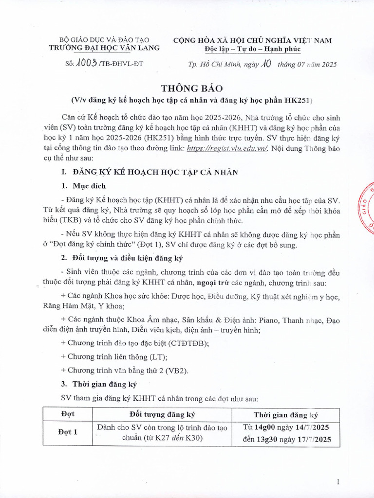 1003 - Thong Bao Dang Ky HK251 | PDF