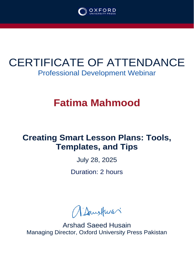 Creating Smart Lesson Plans Tools Templates and Tips Certificate | PDF