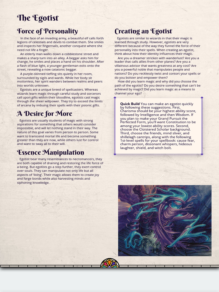 Egotist: Mastering Arcane Willpower | PDF