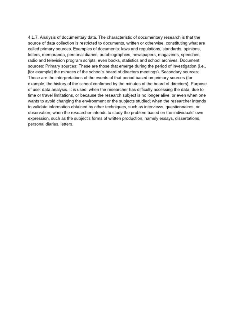Documentary Research Method Analysis | PDF