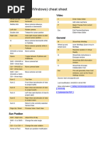 Cheat Sheets - Unreal Engine 5 Editor Cheat Sheet Light Theme | PDF | Keyboard Shortcut | Software