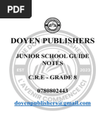 Grade 7 CRE Study Notes and Insights | PDF | Paul The Apostle | Moses