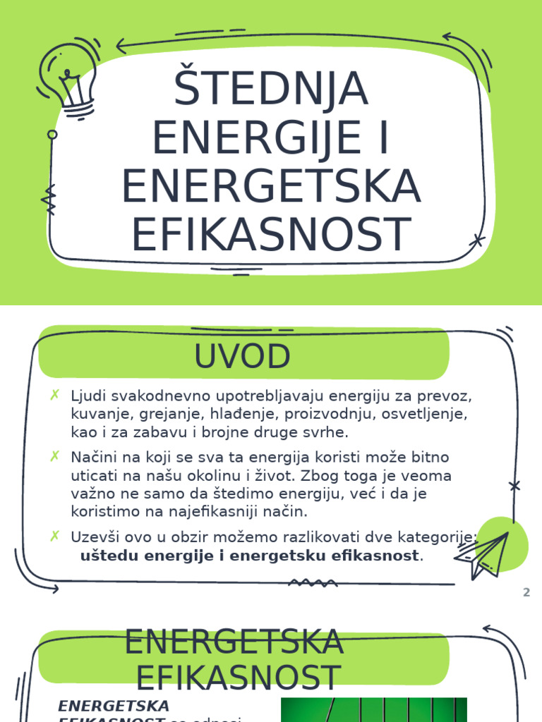 Štednja Energije I Energetska Efikasnost | PDF
