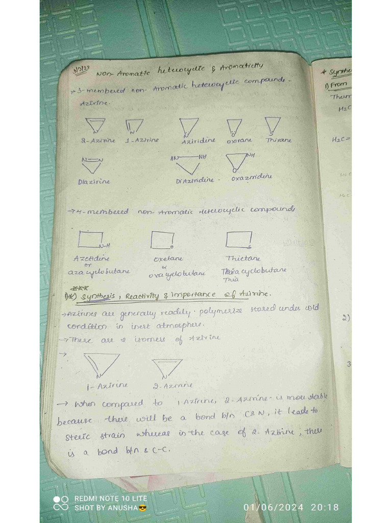 Non Aromatic Heterocyclic | PDF