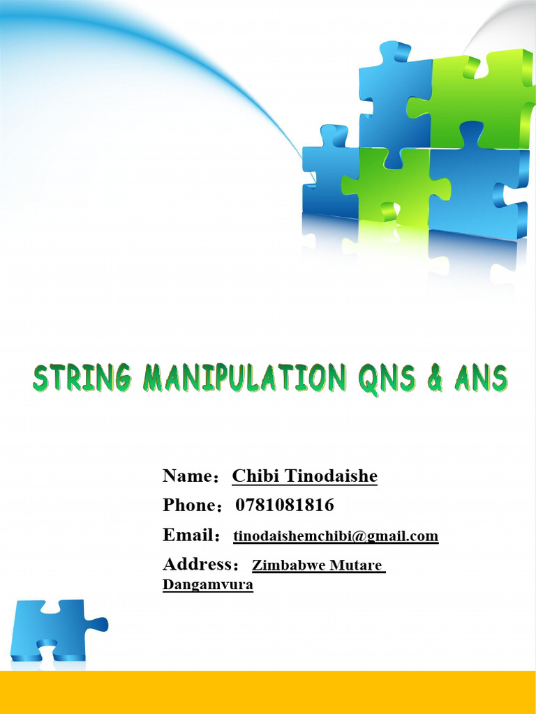 String Manipulation Programs in VB.NET | PDF | String (Computer Science ...