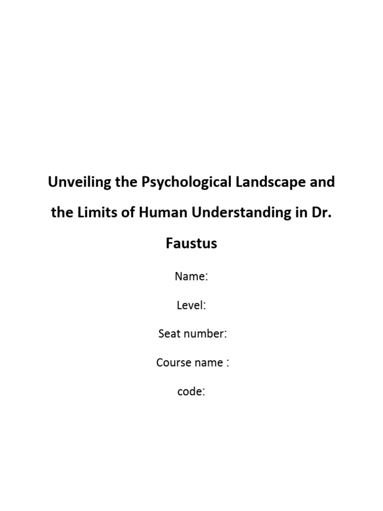Unveiling The Psychological Landscape and The Limits of Human ...