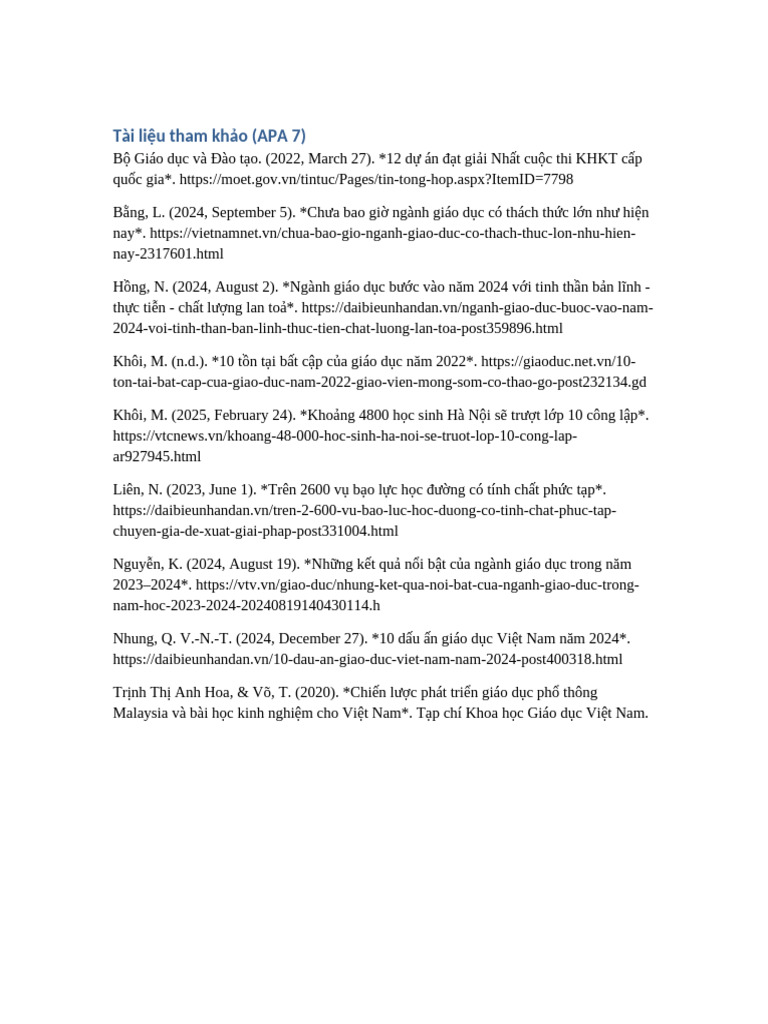 Tai Lieu Tham Khao APA7 | PDF