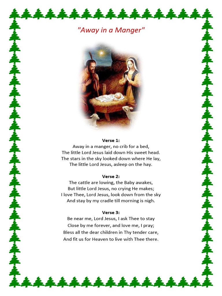 "Away in a Manger Lyrics" | PDF