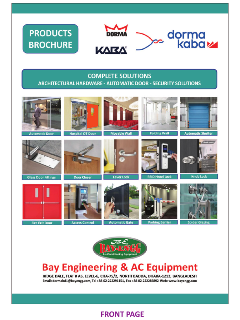 Dormakaba-Bay Engineering Catalog | PDF