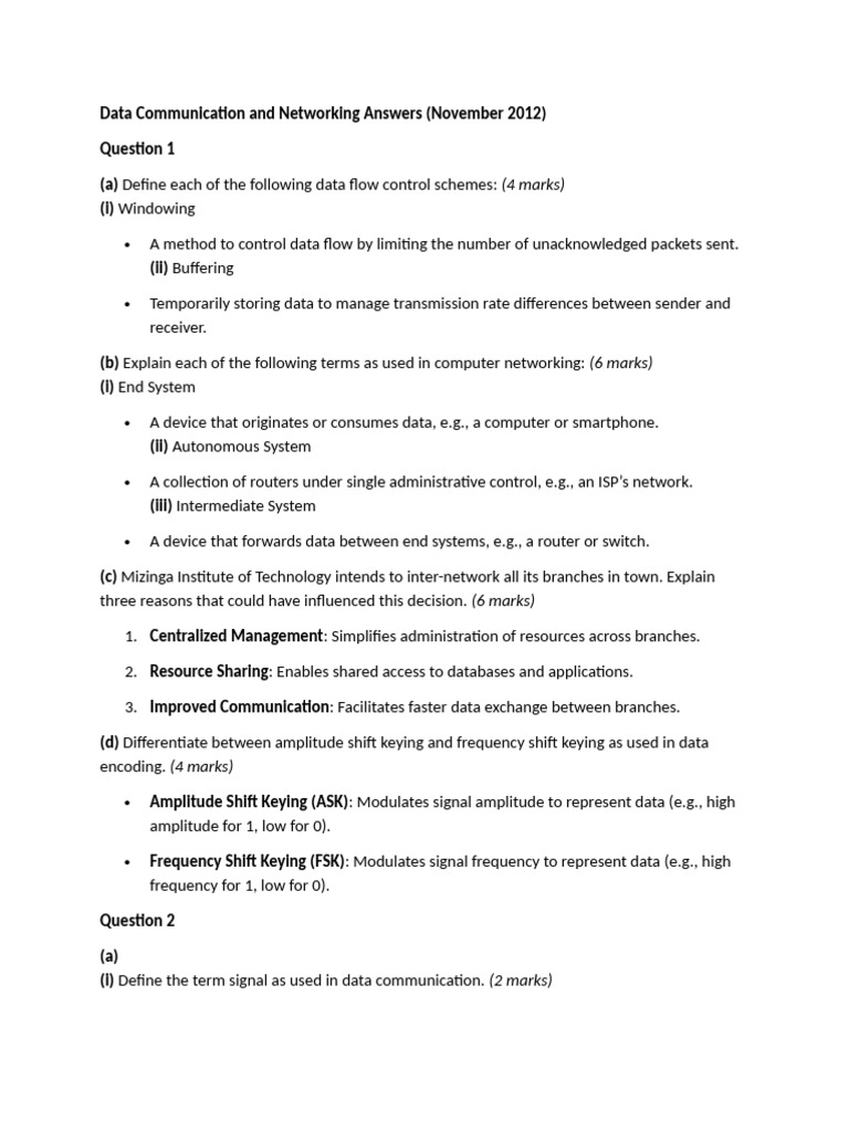 Nov 2013 Dcomm Knec Past Paper | PDF | Computer Network | Internet ...