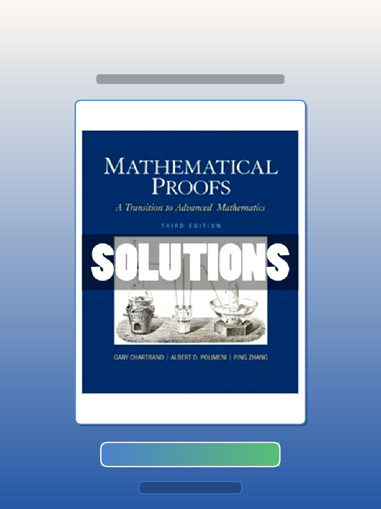 Mathematical Proofs A Transition To Advanced Mathematics 3 Ed Chartrand ...