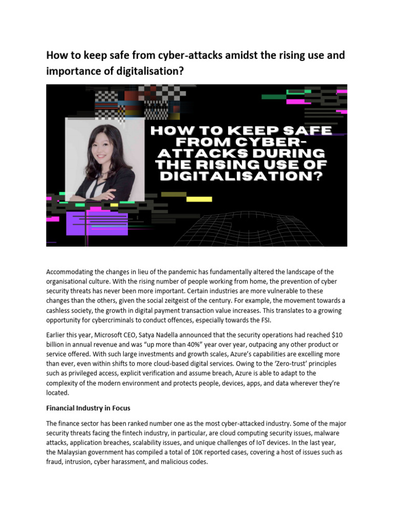 Sample Blog - How To Keep Safe From Cyber Attacks | PDF | Security | Computer Security