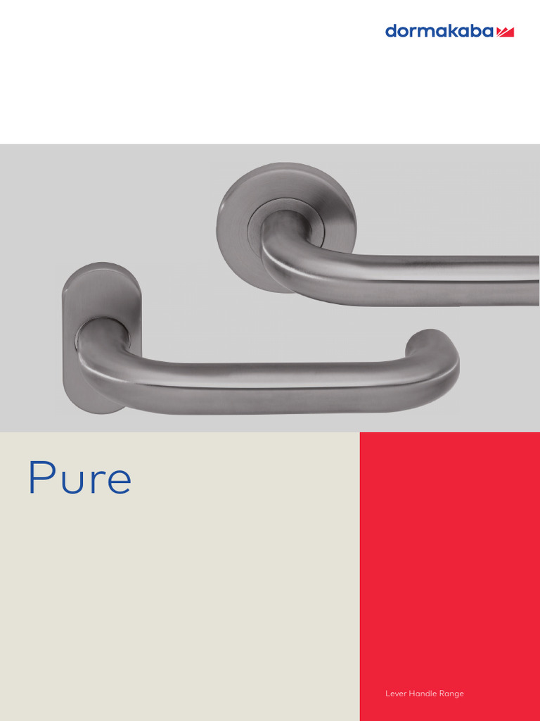 dormakaba Pure 8100 Lever Handles | PDF | Door | Stainless Steel