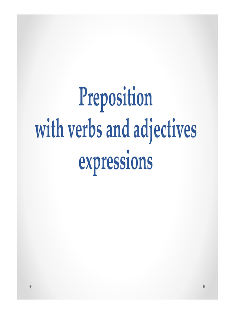 Understanding Prepositions with Verbs | PDF