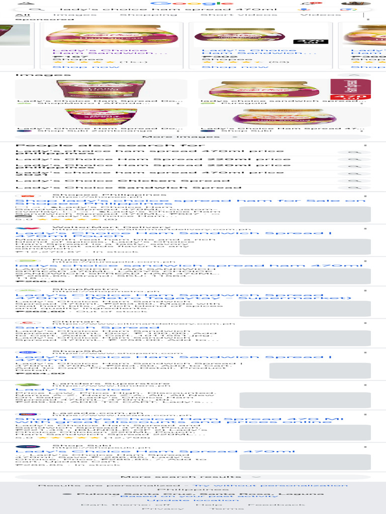 Lady's Choice Ham Spread Price List | PDF | Western Cuisine | Cuisine