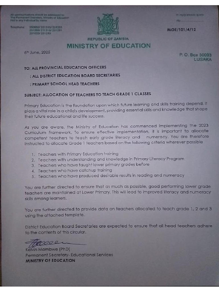 Teacher Allocation and Data Collection On Lower Primary Teachers | PDF