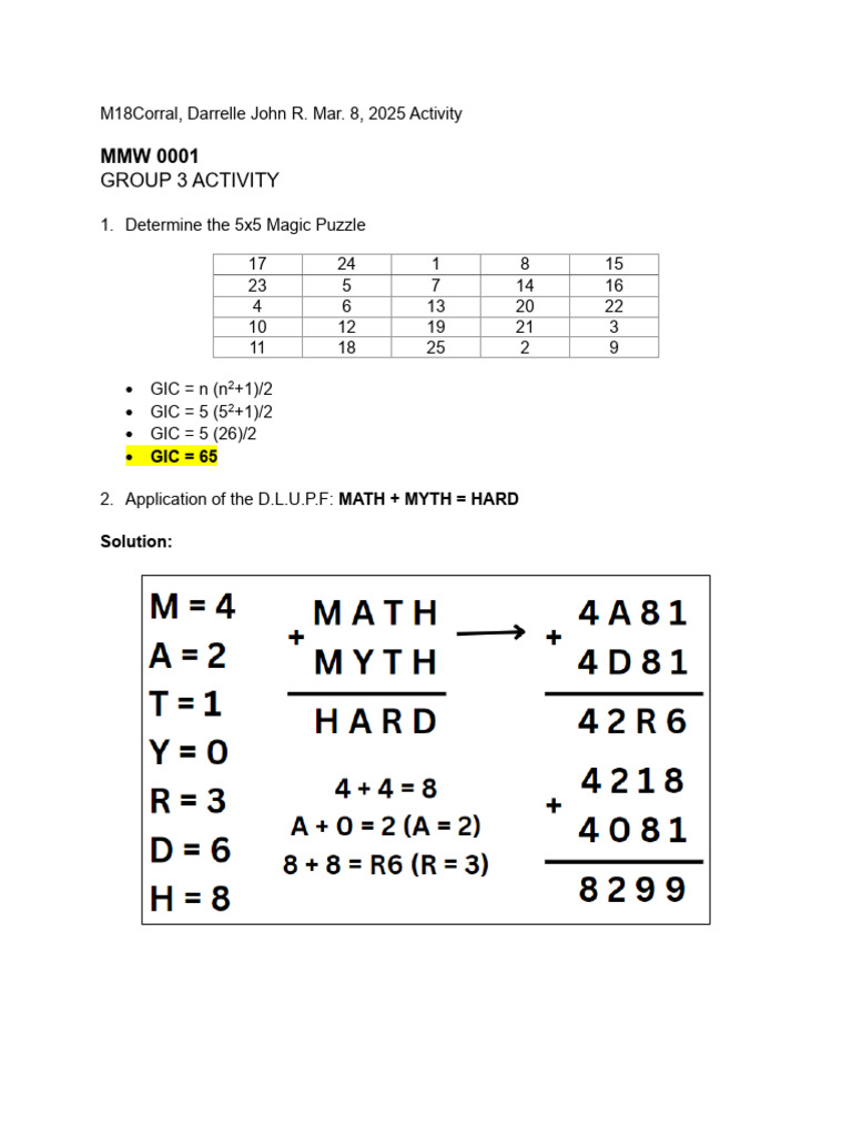 MMW 0001 - g3 Activity | PDF