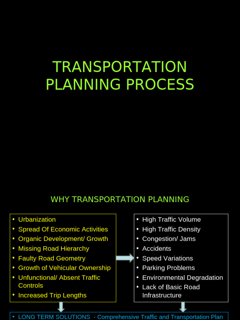 Transportation Planning Process | PDF | Transport | Traffic