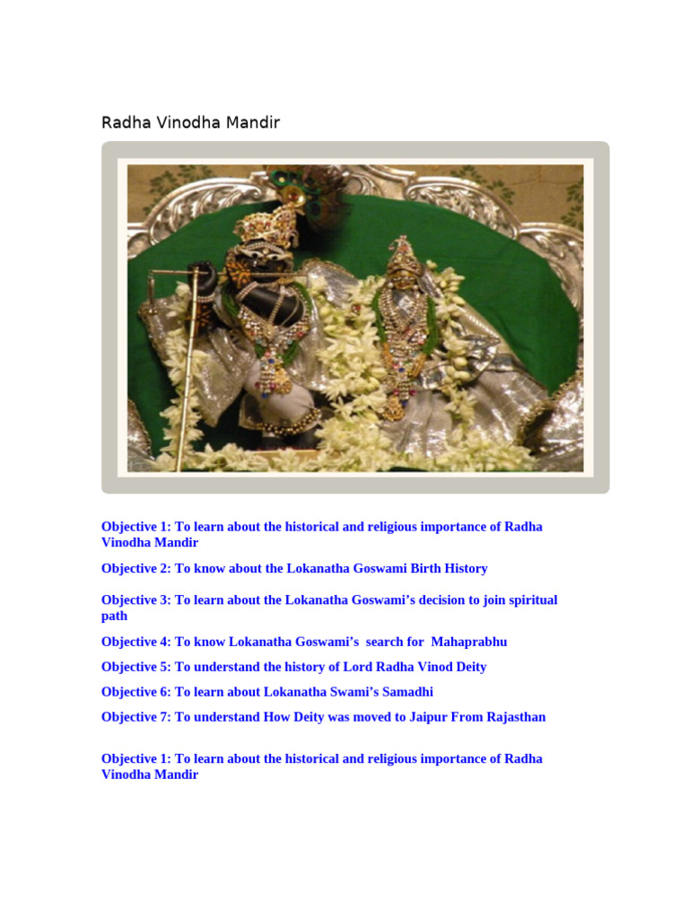 Lokanatha Goswami's Samadhi and Legacy | PDF | Krishna | Hinduism
